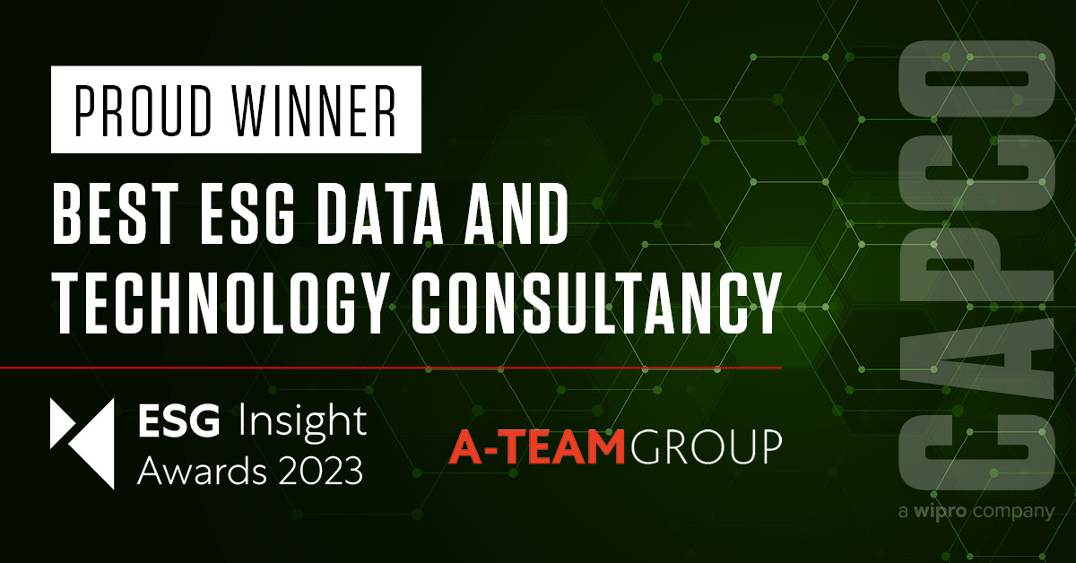 Capco Named Best ESG Data And Technology Consultancy In The 2023 ESG Insight Awards