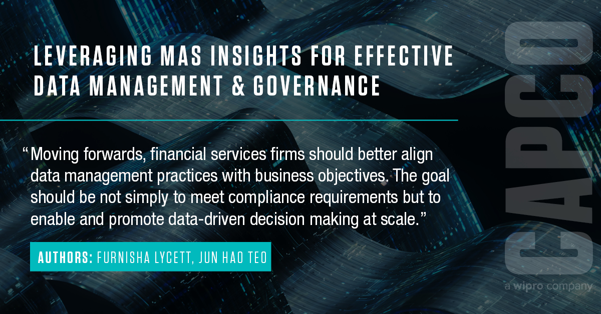 Leveraging MAS Insights for Effective Data Management & Governance